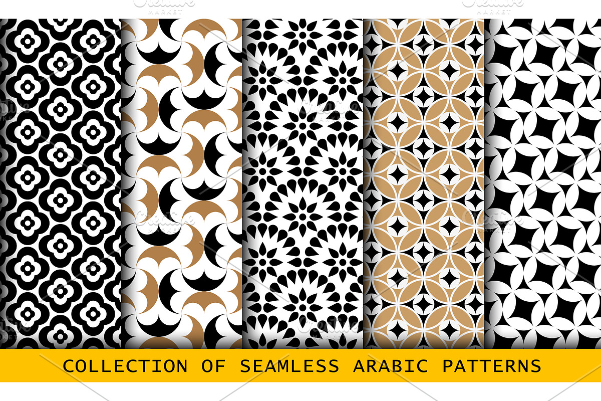 Seamless arabic pattern collection, a Texture Graphic by COLORFUL ...