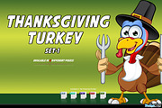 Thanksgiving Turkey - Set 1, an Animal Illustration by DesignWolf