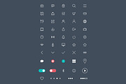 Vector Icons Set in Flat Style | Outline Icons ~ Creative Market