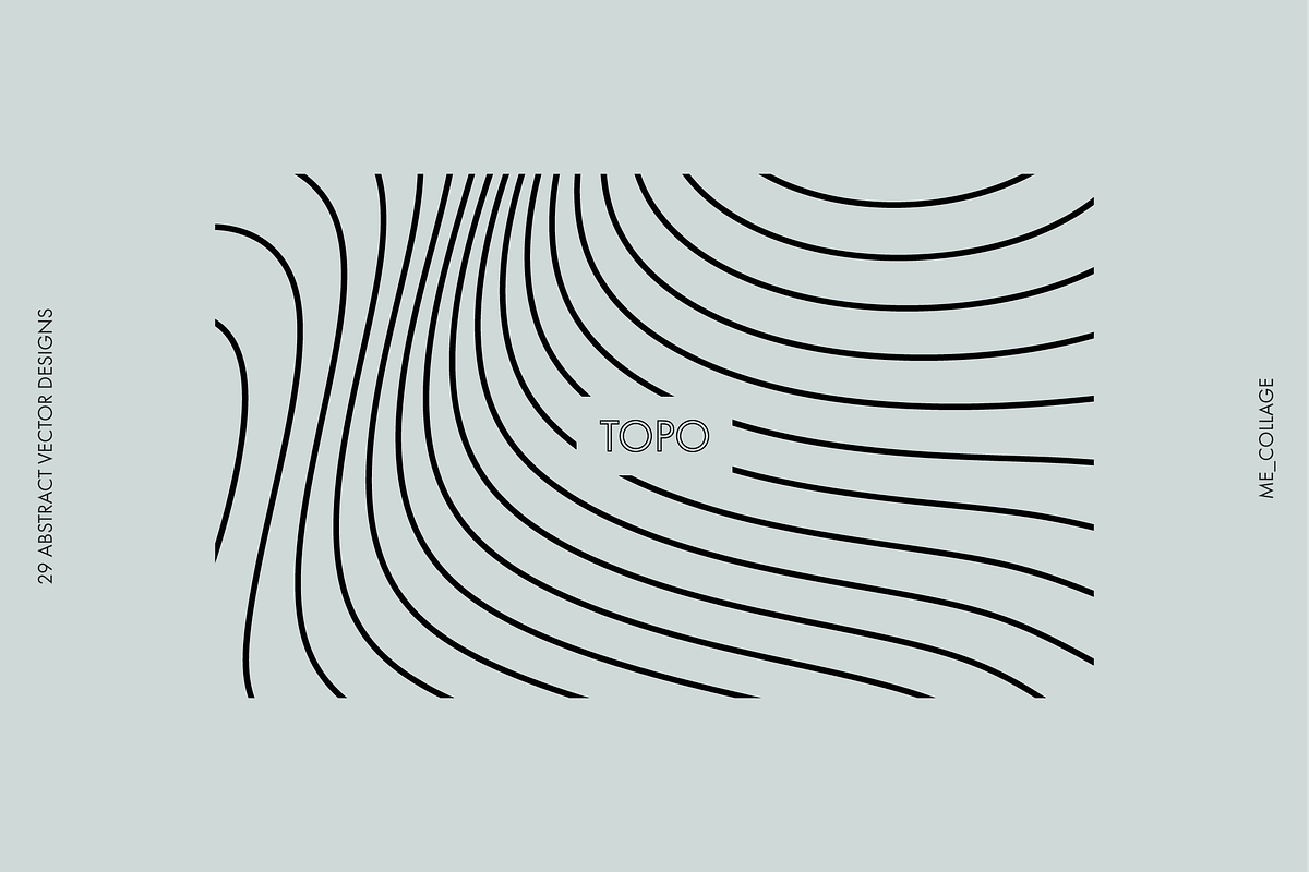 TOPO - Abstract Vector Designs, an Object Graphic by ME_COLLAGE