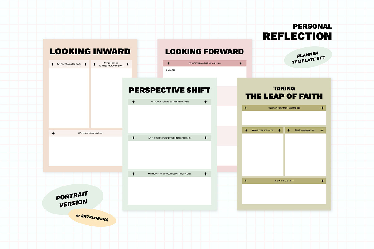 Personal Reflection & Planner Set | Creative Market