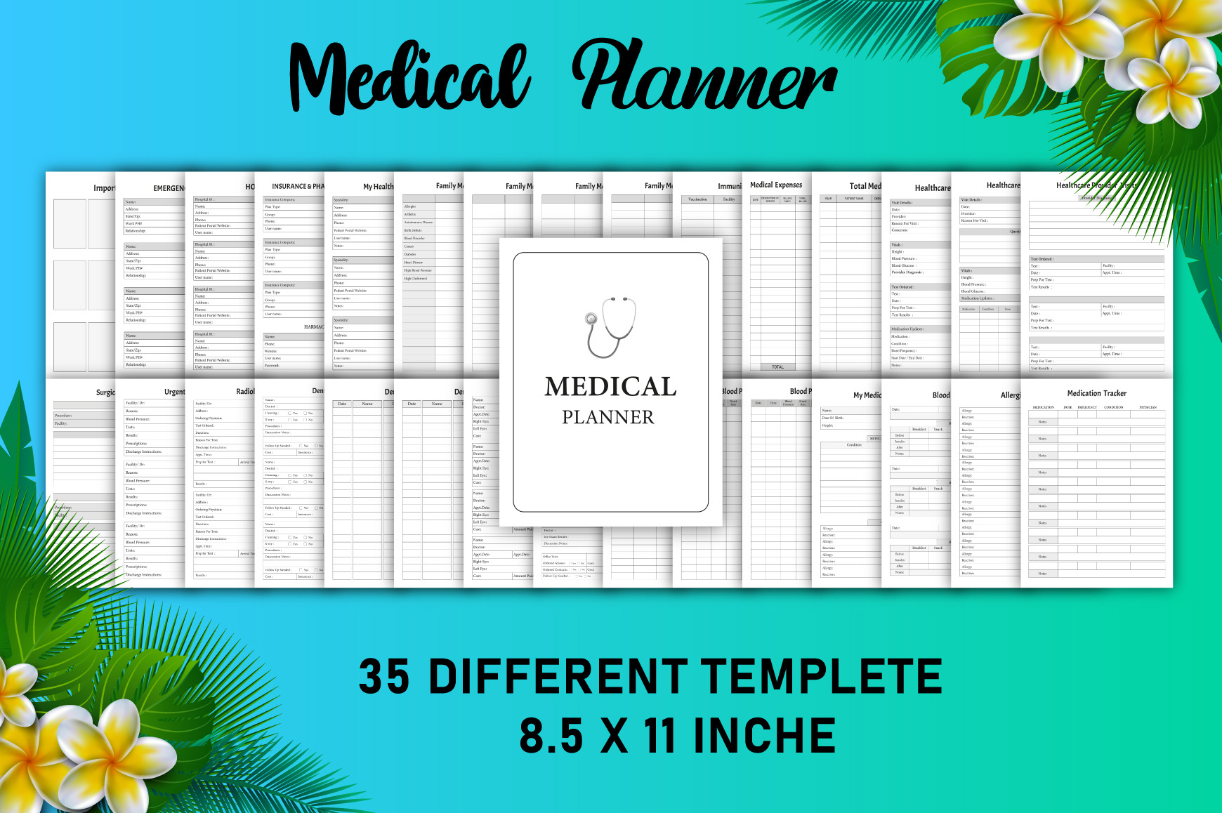 Editable Medical planner