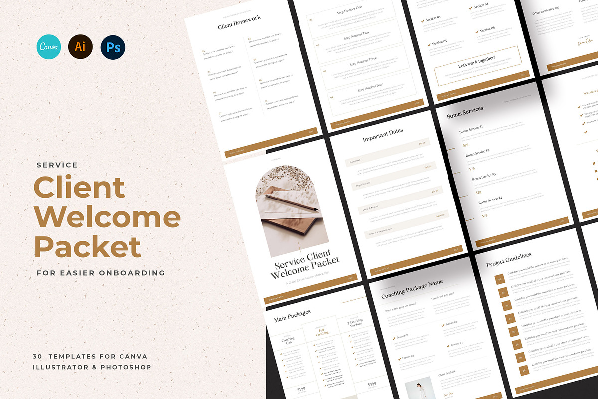Service Client Welcome Packet, a Templates & Theme by AndrewPixel