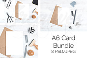 A6 Card Bundle - 8 JPEG/PSD, a Print Template by Creatives STOCK