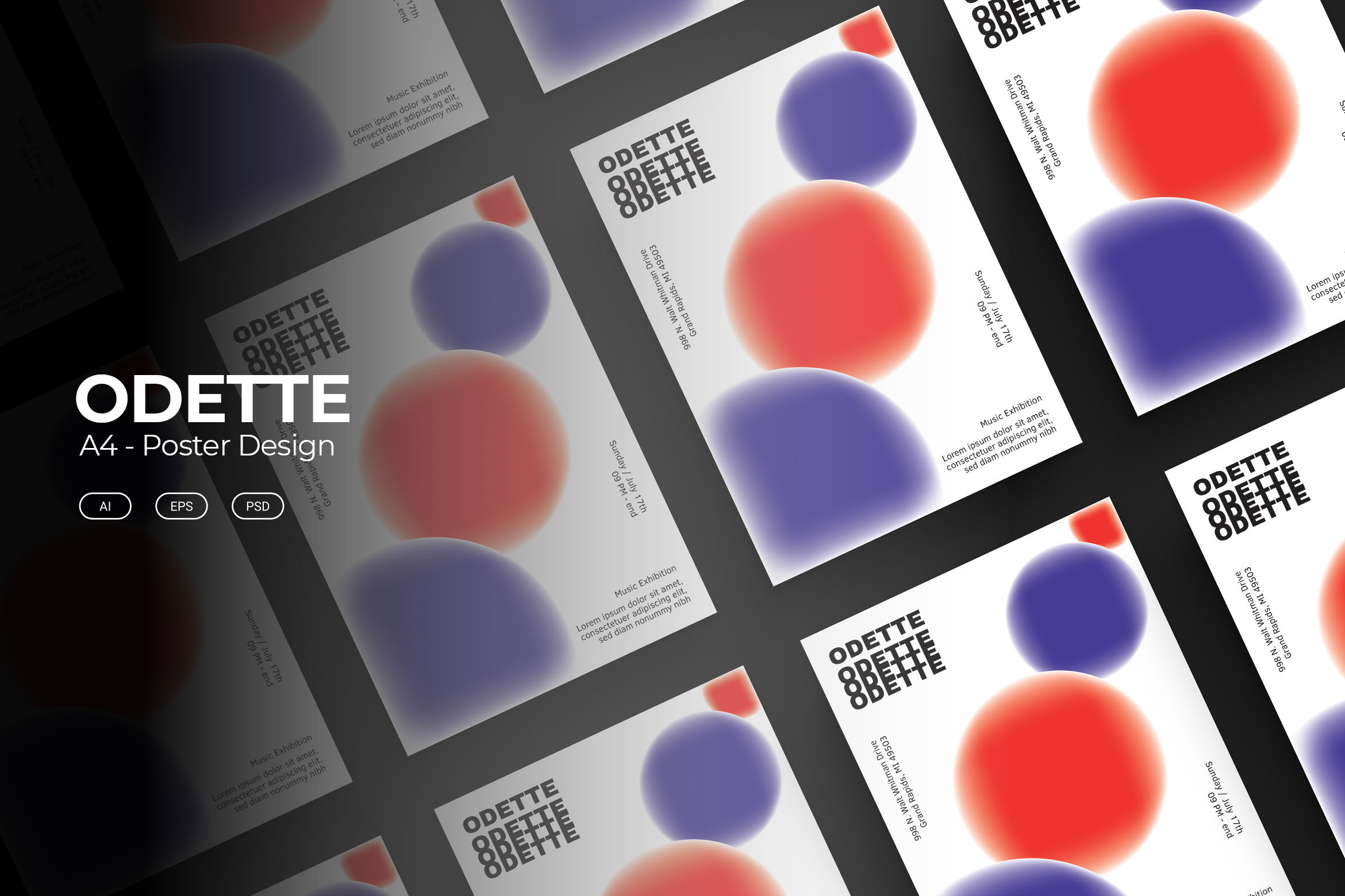 Odette Poster Design Template, a Flyer Template by monzlab