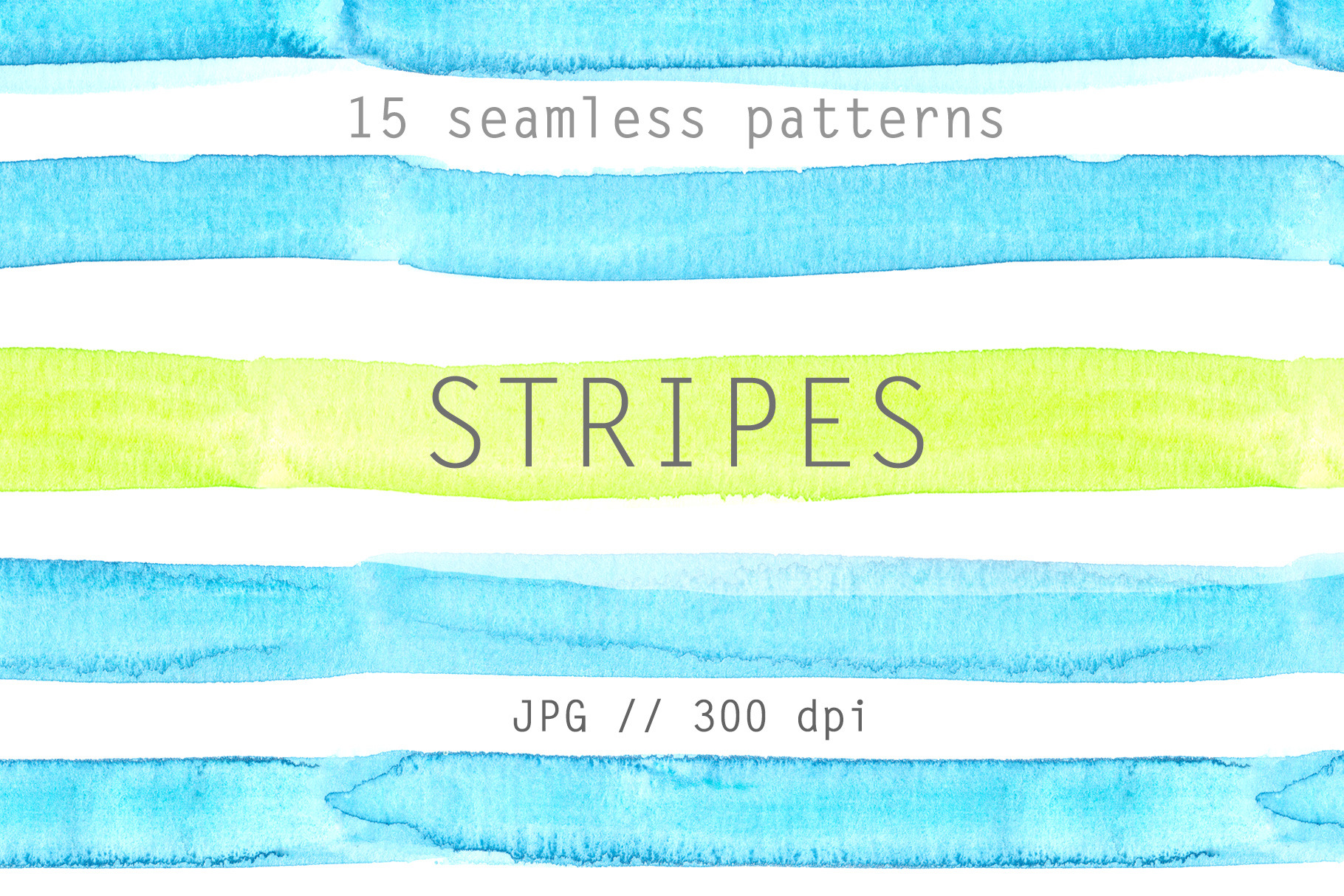 Watercolor stripes 15-piece set, a Pattern Graphic by tinabits pics