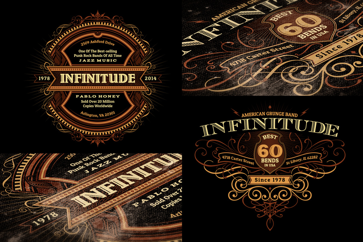 Complex Logos/Signs/Badges v.1, a Branding & Logo Template by Cruzine