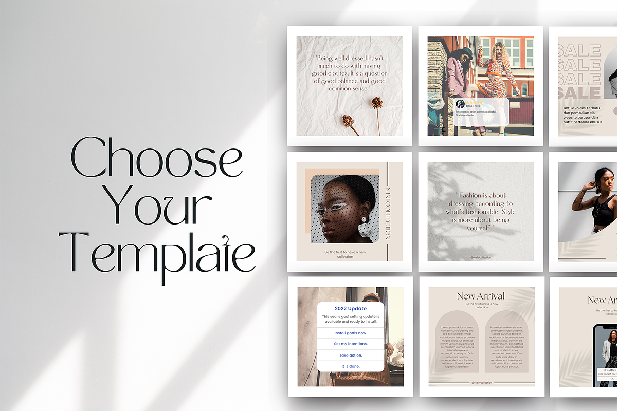 Instagram Minimalist Square Canva, a Social Media Template by Authentic ...
