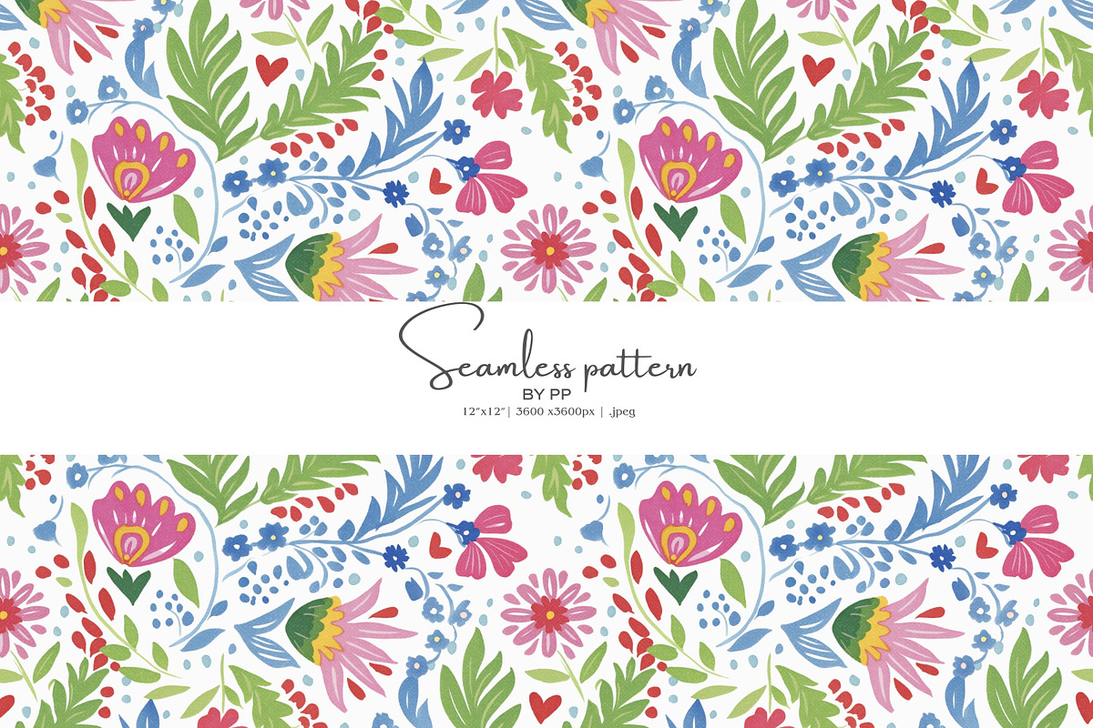 Scandinavian folk seamless pattern