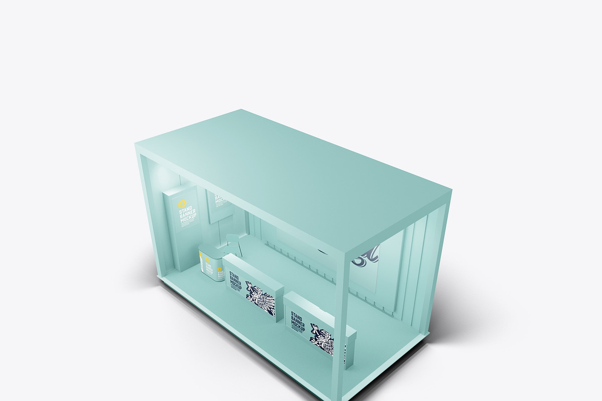 Exhibition Booth Mockup, a Product Mockup by OneVectorStock