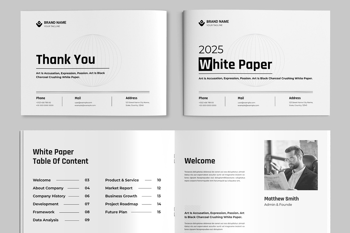 White Paper Template Landscape