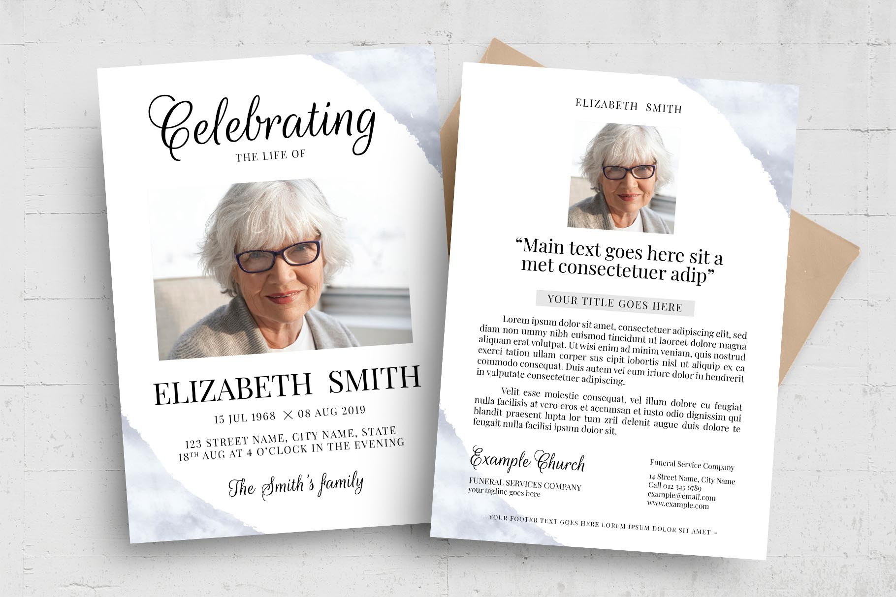 Memorial Service Flyer Template, a Flyer Template by BrandPacks ...