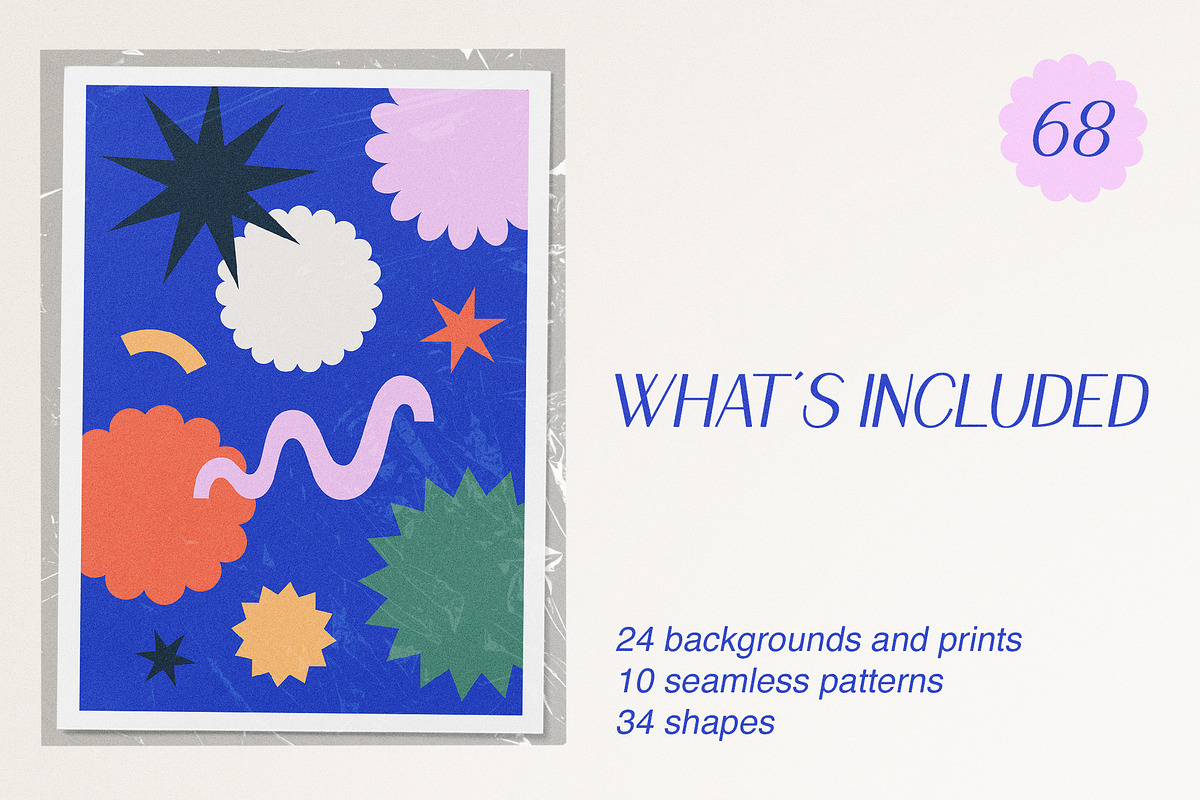 Retro Abstract Vector Shapes | Creative Market