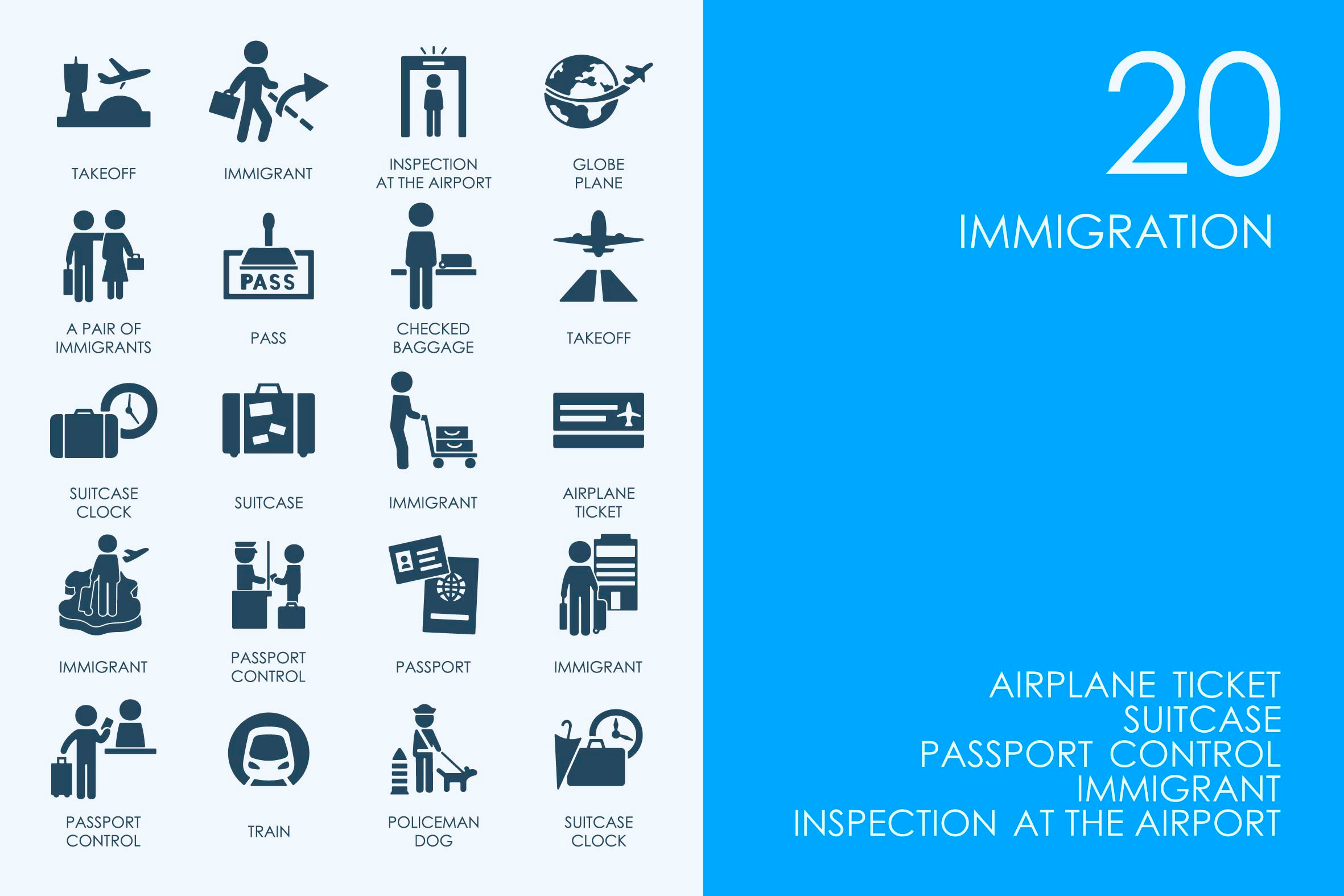 Immigration icons | Icons ~ Creative Market