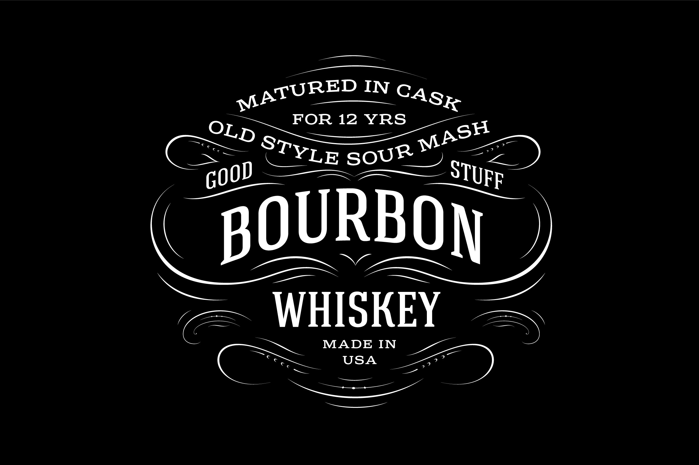 Bourbon Whiskey Label, a Branding & Logo Template by vatesdesign
