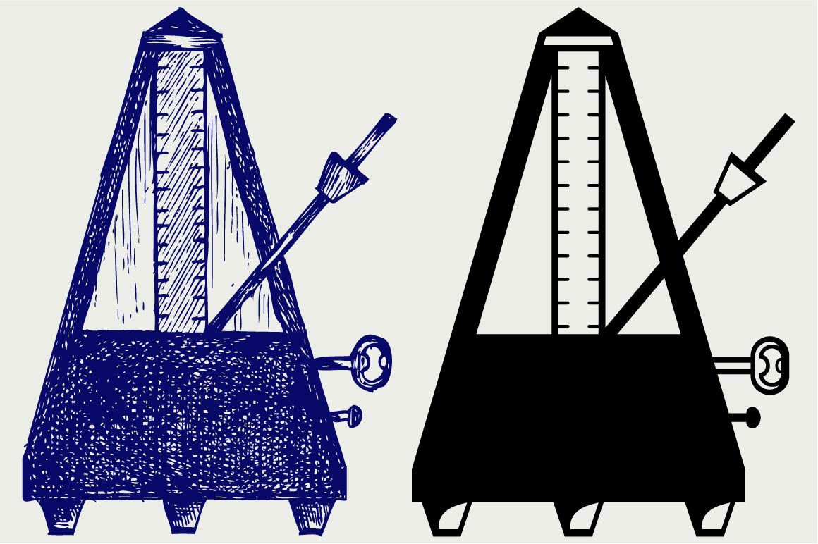 Musical metronome SVG, an Outline Icon by LineworkStock