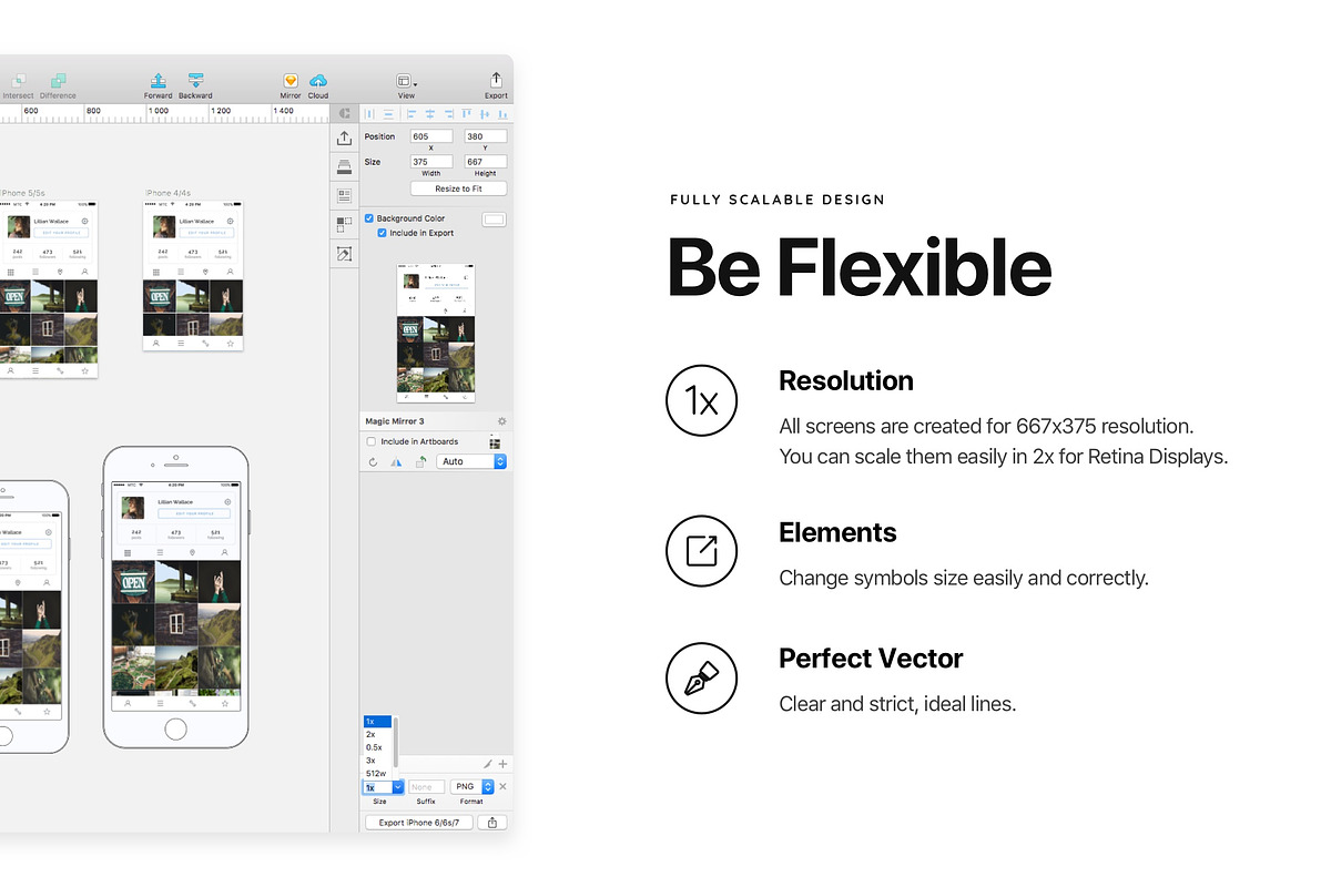 Split iOS UI Kit, an UI Kit Template by Craftwork