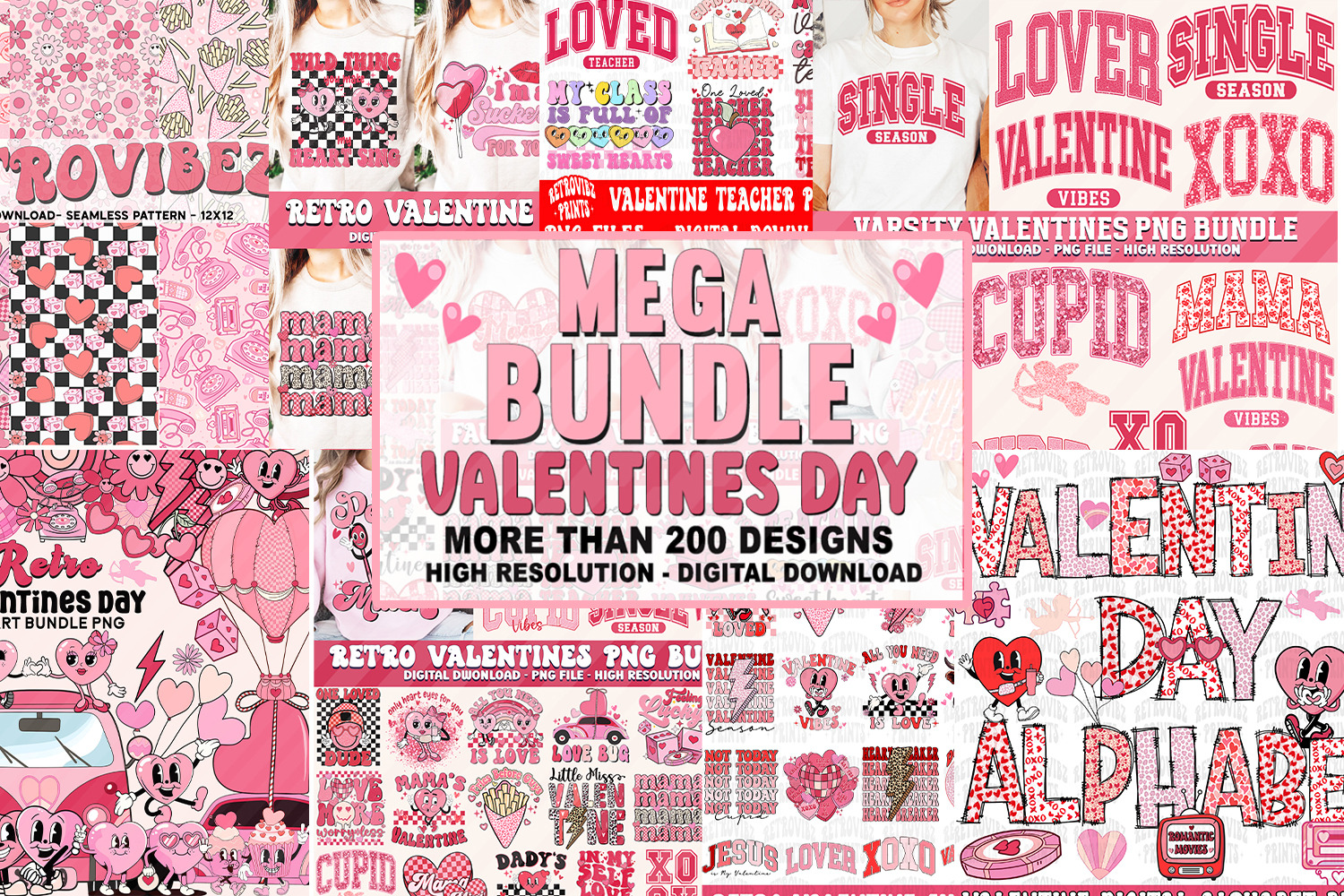 Valentine Mega Bundle Designs | Creative Market