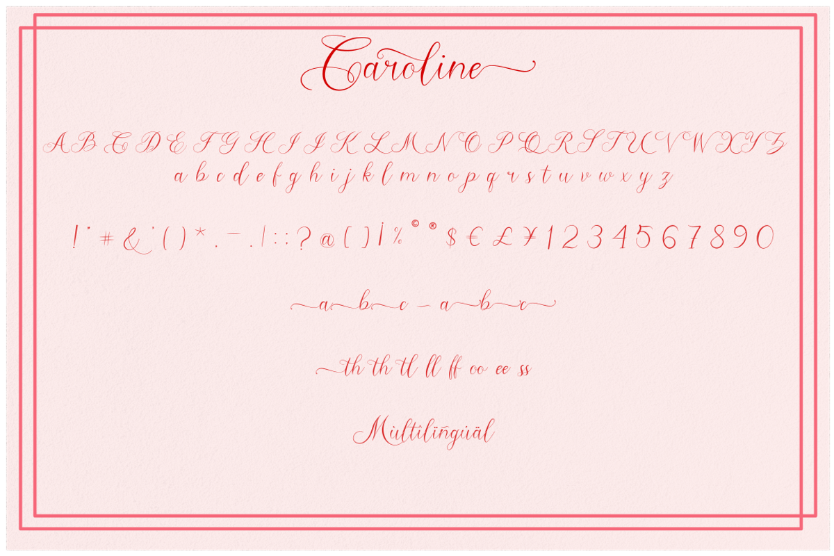 Caroline Modern Calligraphy font