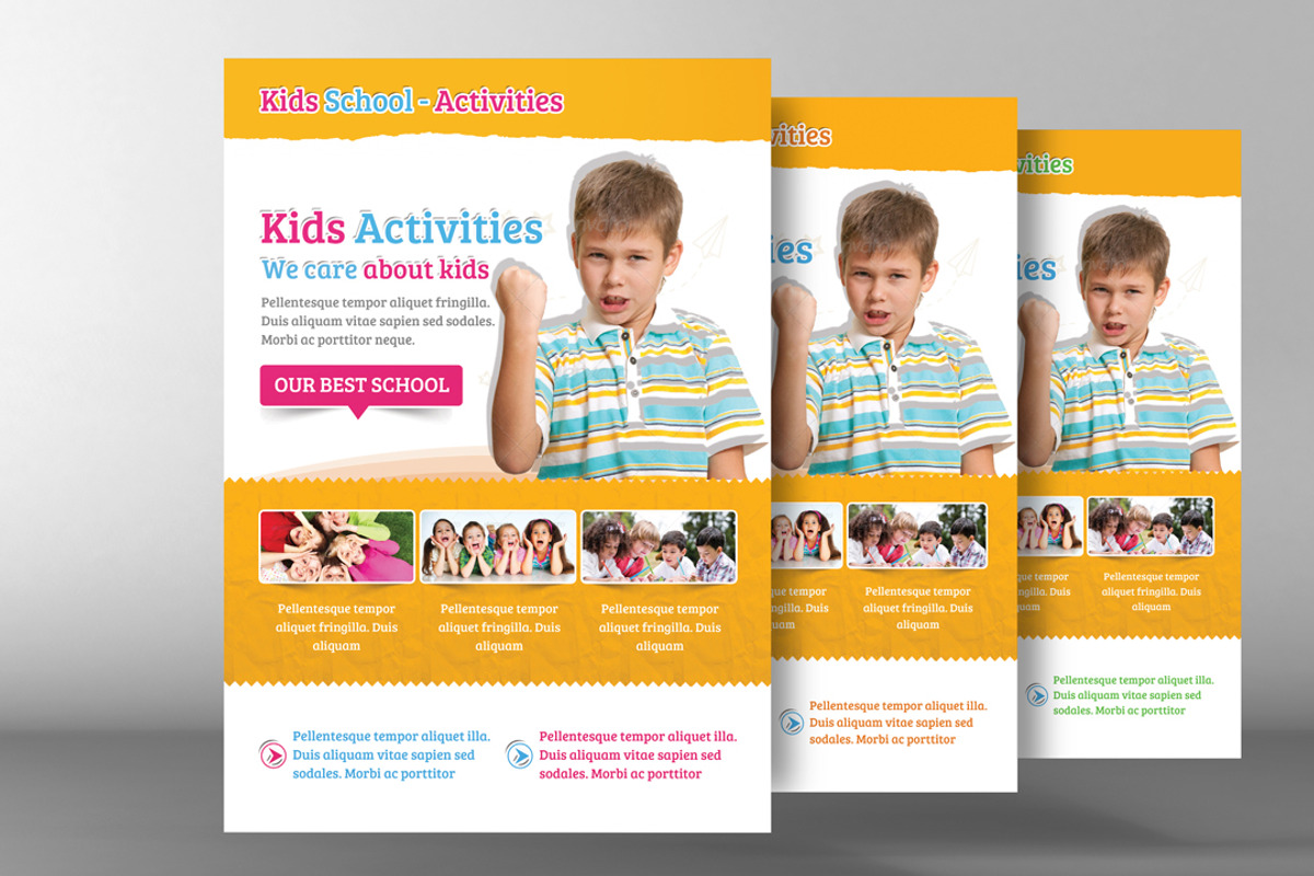 Kids Education Flyer Template, a Flyer Template by graphicforest