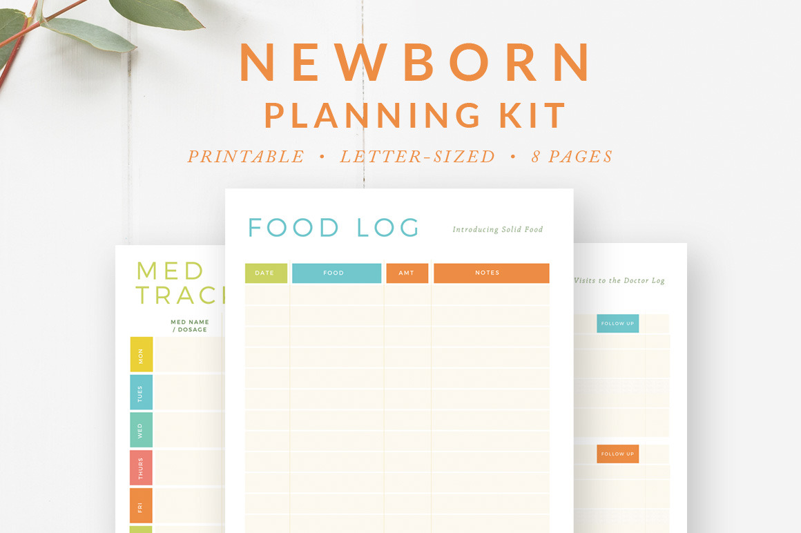 Newborn Planning Kit Printables, a Flyer Template by By Stephanie Design