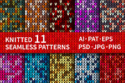 11 Knitted Seamless Patterns Preset, a Pattern Graphic by Juksy
