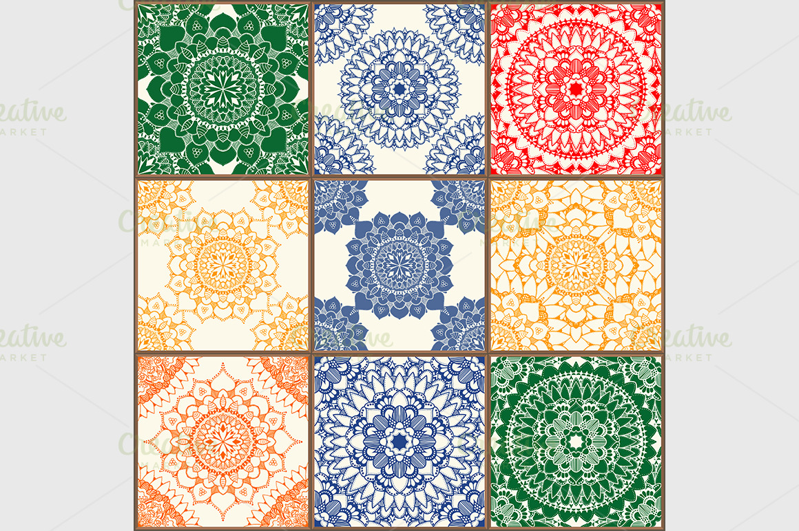 ceramic tiles set, a Background Graphic by IllustrationArtShop