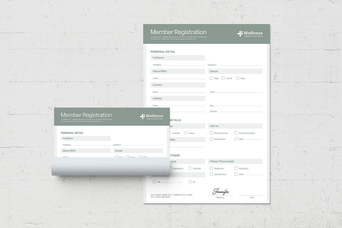 Member Registration Form Template, a Stationery Template by BrandPacks