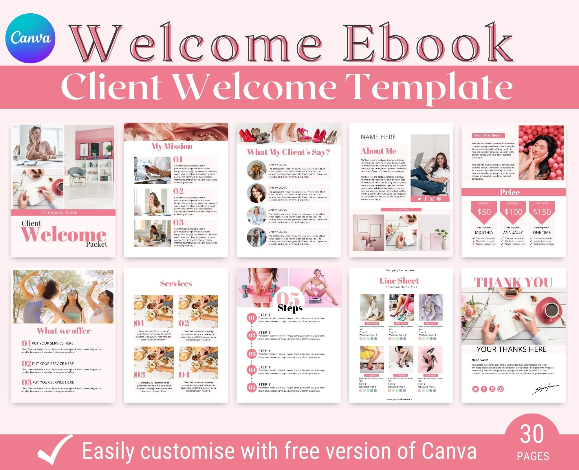 Client Welcome Packet Canva Template