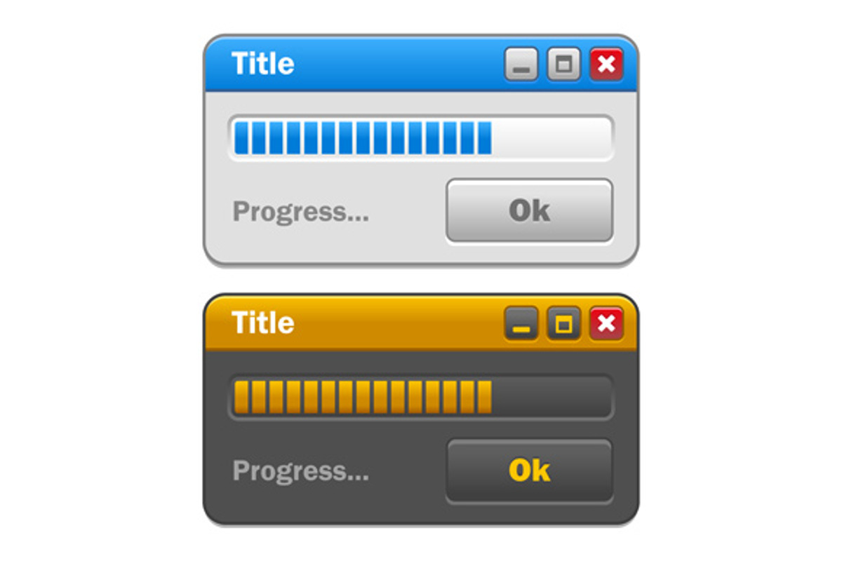 Windows with Loading Progress Bar, a Templates & Theme by in8finity