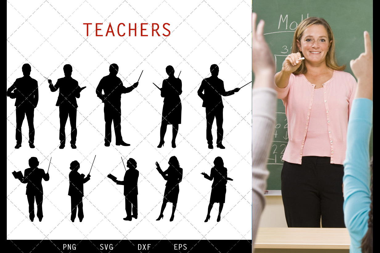 Teachers svg file, school svg, an Object Graphic by The Silhouette ...