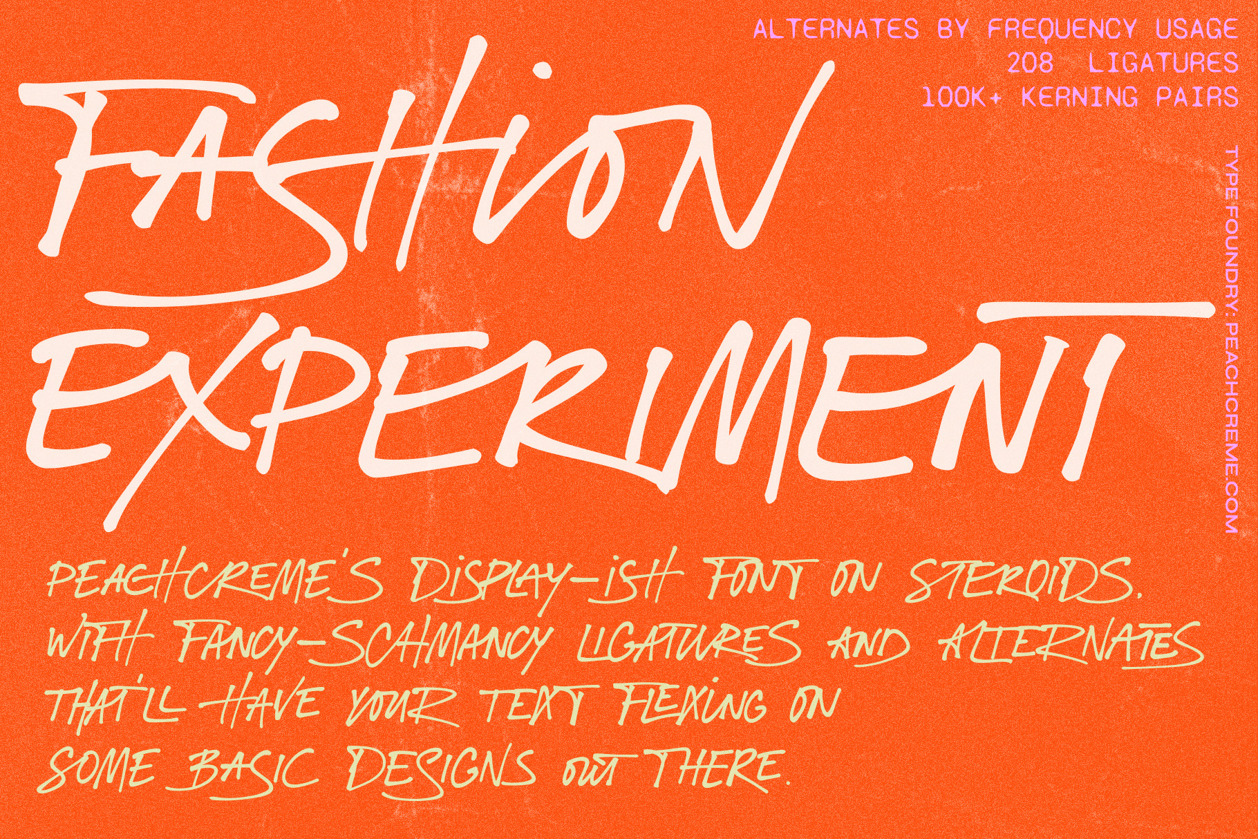 Fashion Experiment // Funky Font, a Handwritten Font by PeachCreme