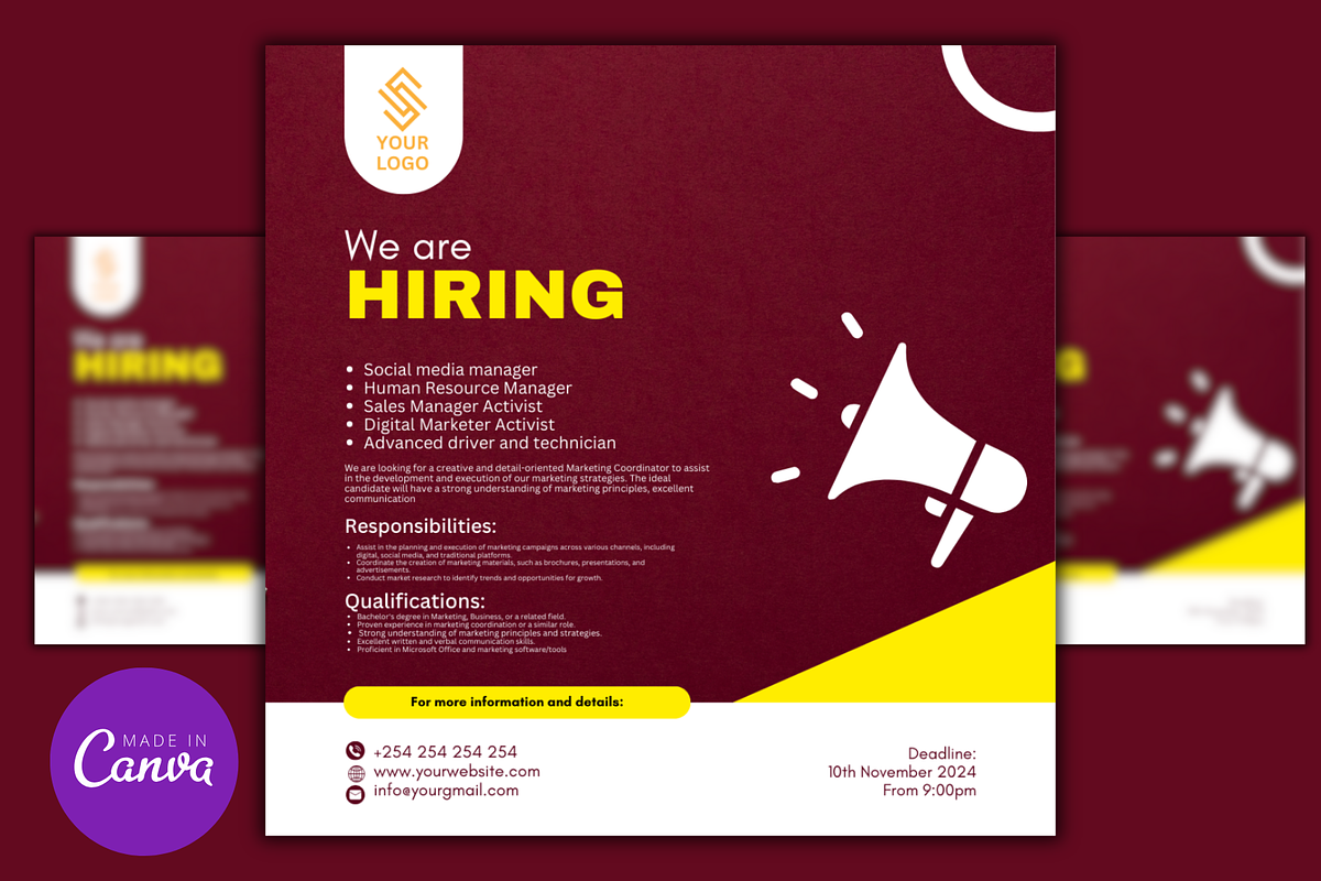 Hiring Canva Design Template