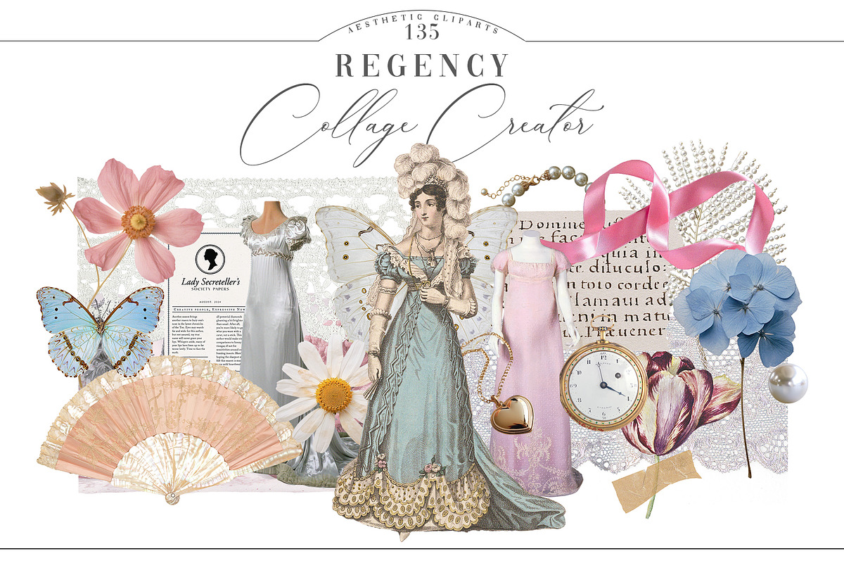 Regency Era Collage Creator, an Object Graphic by Kaleriia