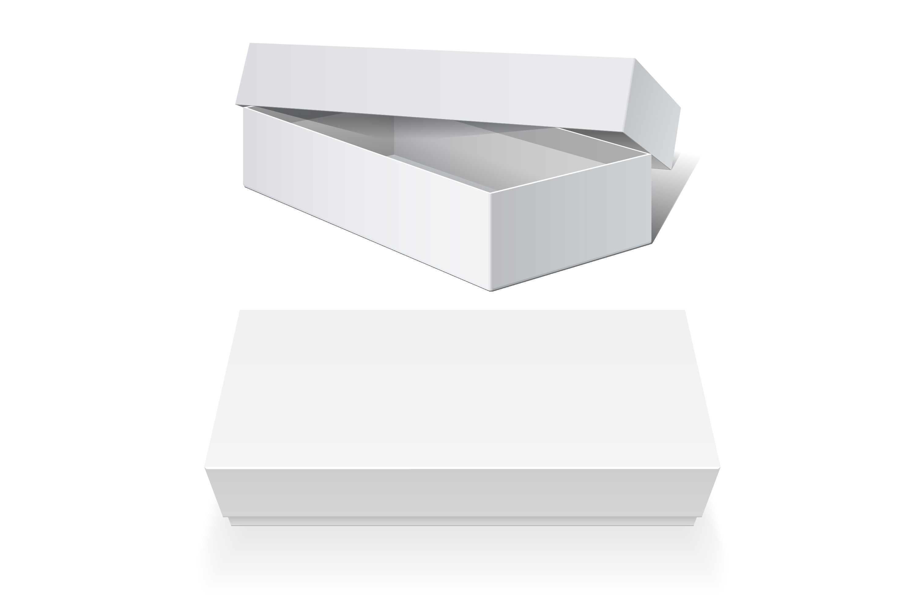 Realistic White Package Cardboard | Merchandise Mockups ~ Creative Market