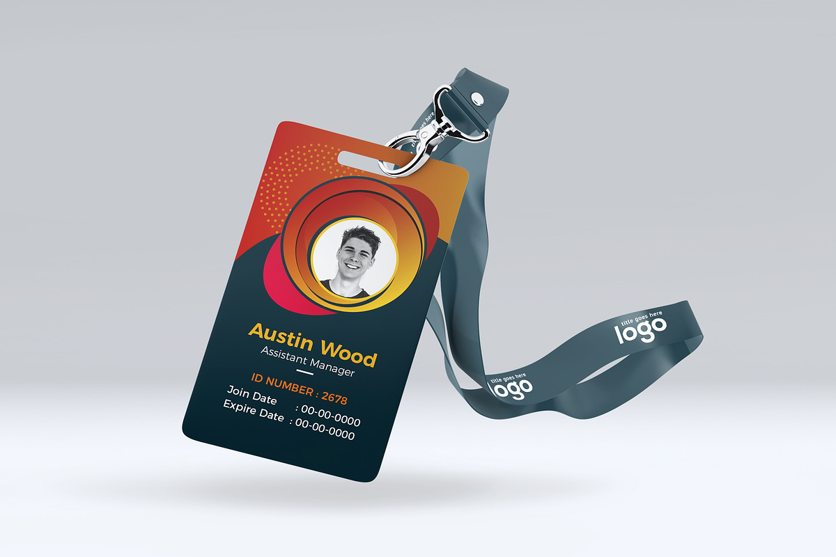 Colorful ID Card Design Template, a Stationery Template by ZAAS