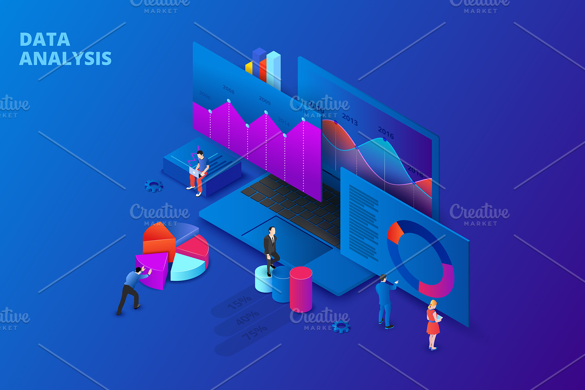 Isometric illustrations set, an Education Illustration by Abert