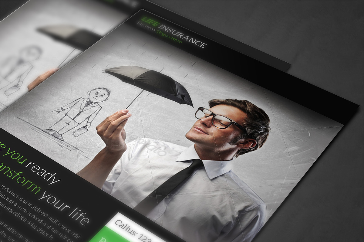 Life insurance Flyer Print Templates, a Flyer Template by AfzaalGraphics