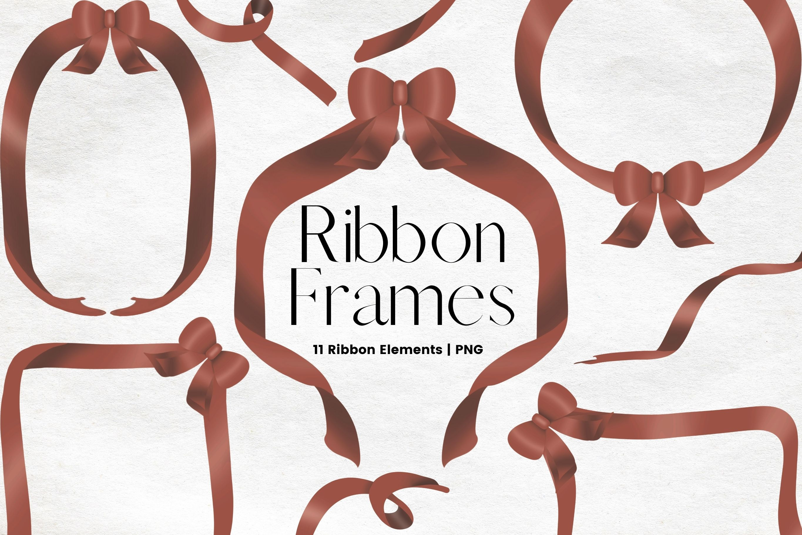 Red Ribbon Frame Clipart, an Illustration by Pixafied
