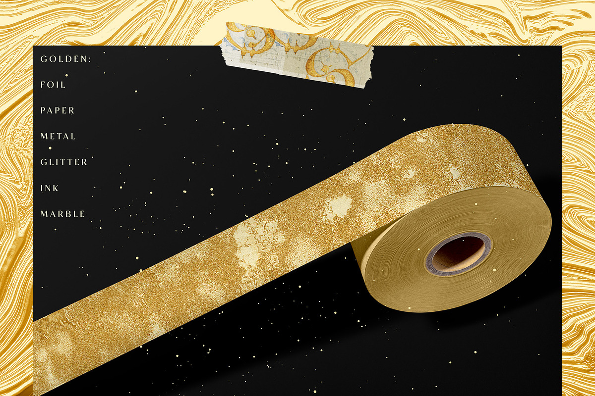 100 Golden Textures, a Texture Graphic by Freezerondigital