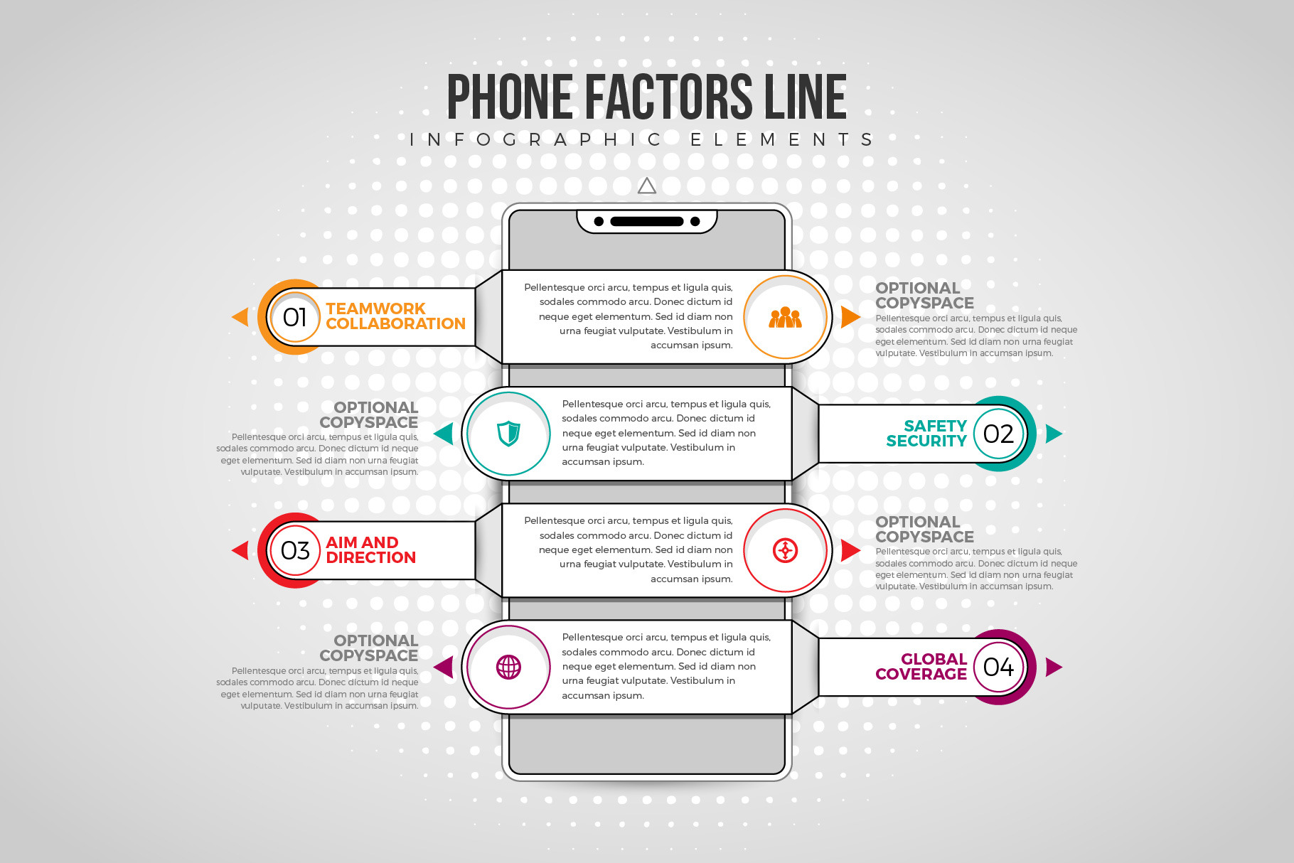 Phone Factor Line Infographic, a Templates & Theme by h.utomo