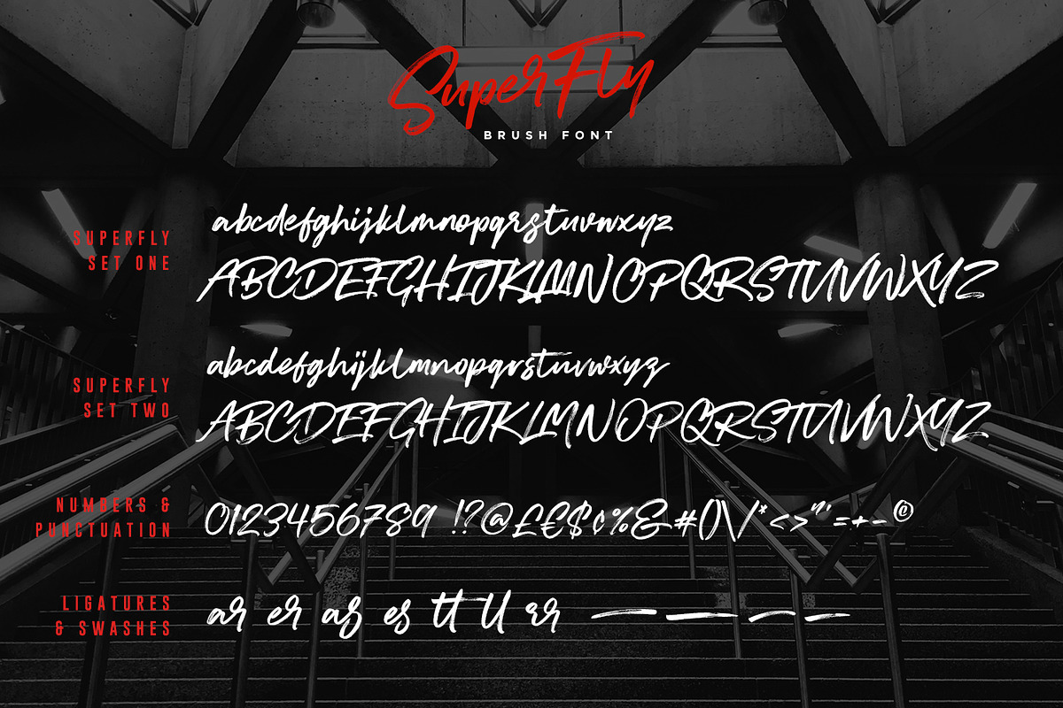 SuperFly Brush Font, a Script Font by Sam Parrett