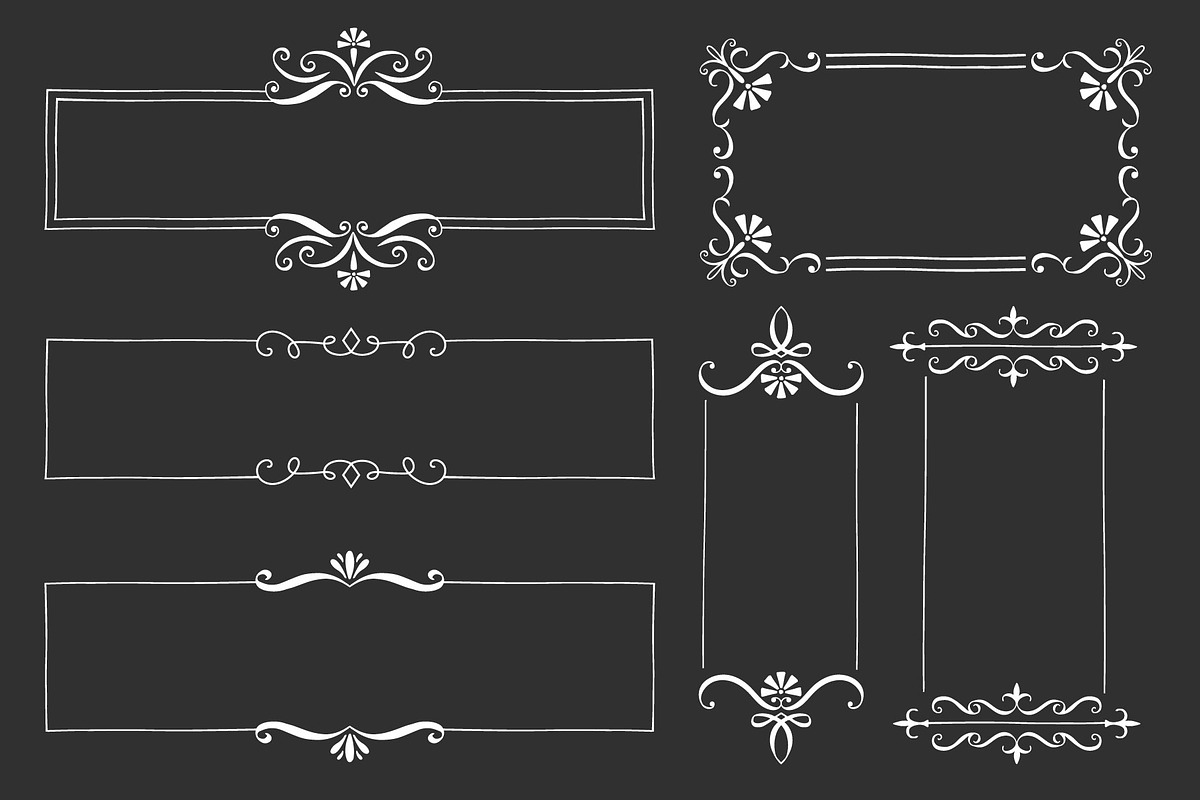 210 hand drawn frames & borders, a Decorative Illustration by Anatartan ...