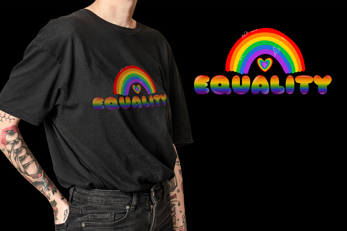 LGBTQ Rainbow Color Fonts, a Font by Fox7 By Rattana