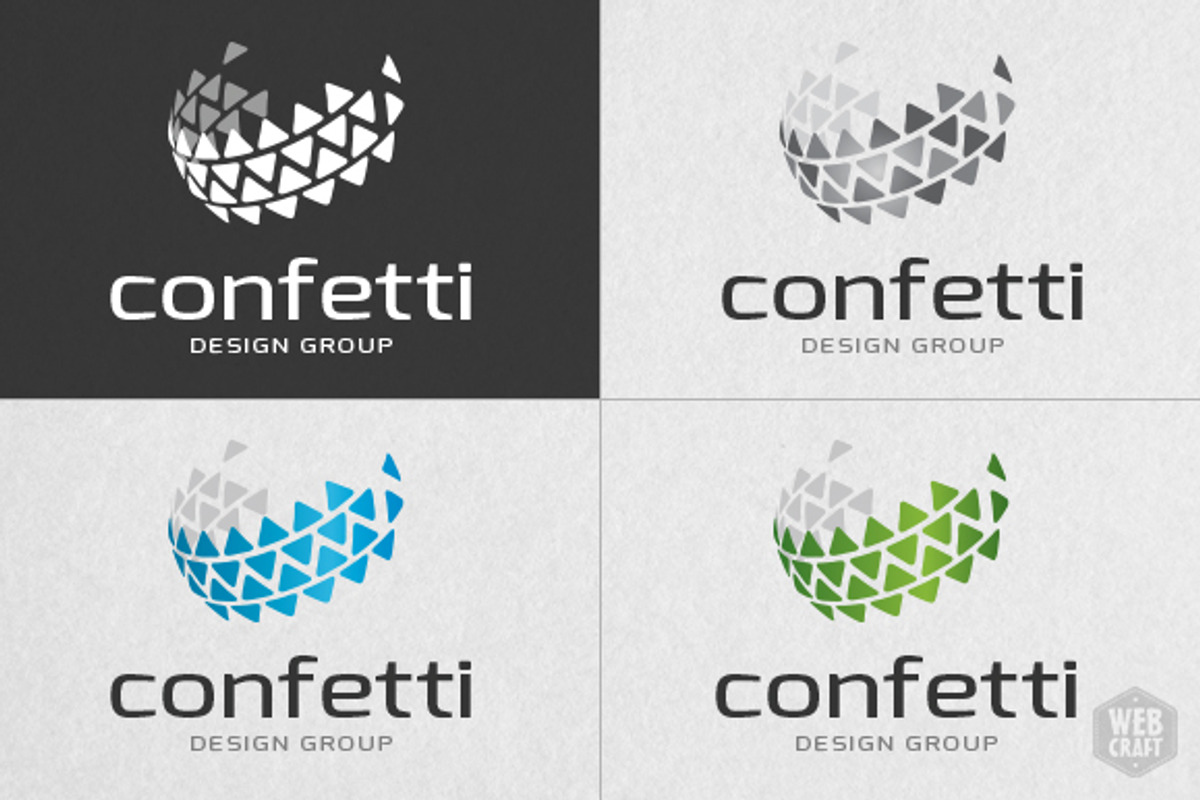 Confetti Design Logo Template, a Branding & Logo Template by WebCraft
