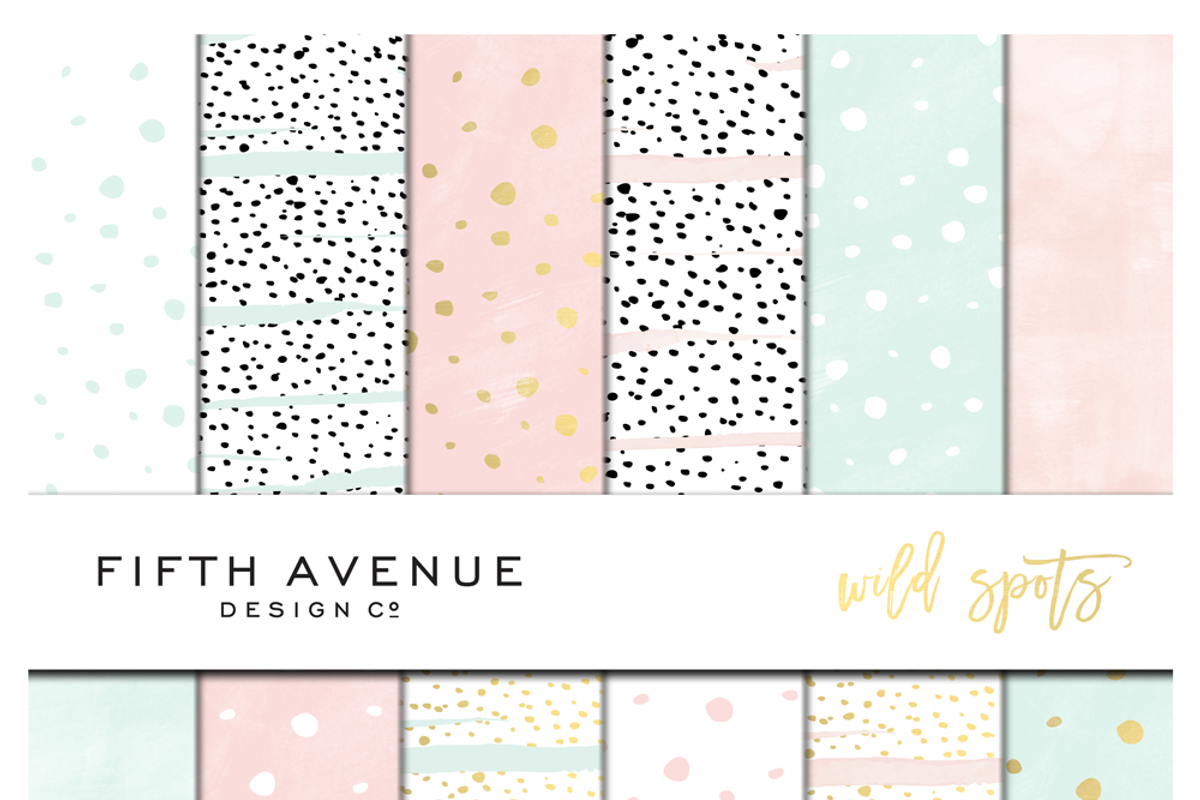 Wild Spots - Digital Paper, a Pattern Graphic by Fifth Avenue Design Co ...