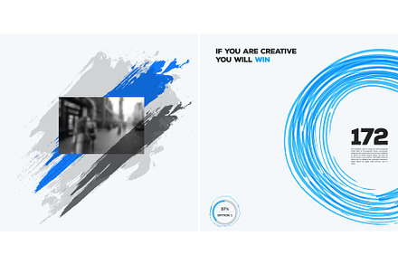 Set of abstract vector design elements for graphic poster, an ...