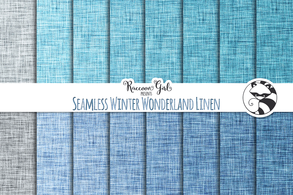 Seamless Winter Wonderland Linen, a Texture Graphic by RaccoonGirl Design
