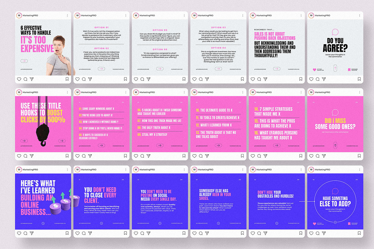 Sales & Marketing Insta Carousel, a Social Media Template by AndrewPixel