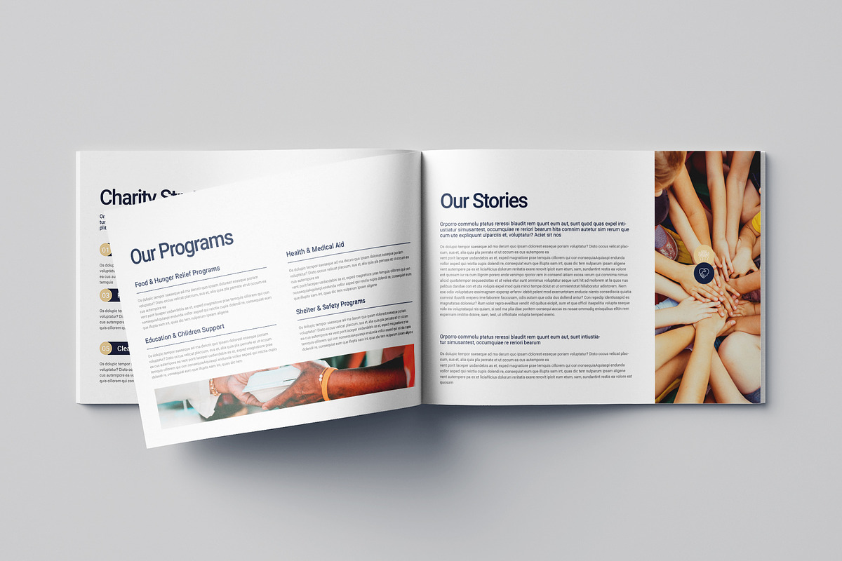 Charity Brochure Landscape | Canva, a Brochure Template by Pixelpick
